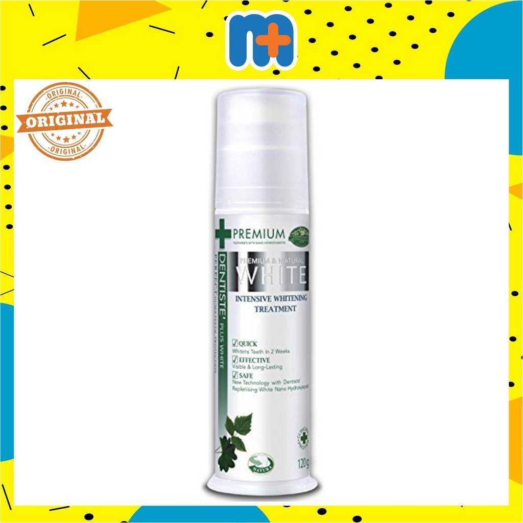 [MPLUS] DENTISTE PREMIUM & NATURAL WHITE TOOTHPASTE 120G [PUMP]